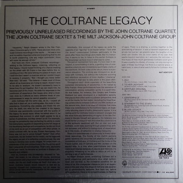 John Coltrane ‎– The Coltrane Legacy - Vinilinių plokštelių parduotuvė