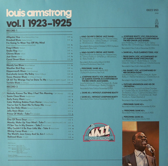Louis Armstrong – The Jazz Collection Vol.1 1923-1925 2LP - Vinilinių ...